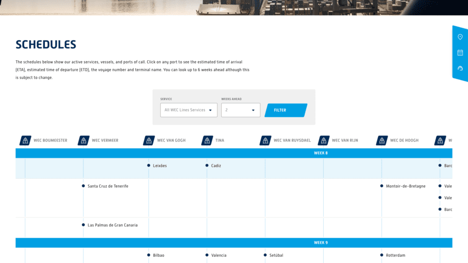 Brand new Schedule web tool - WEC Lines